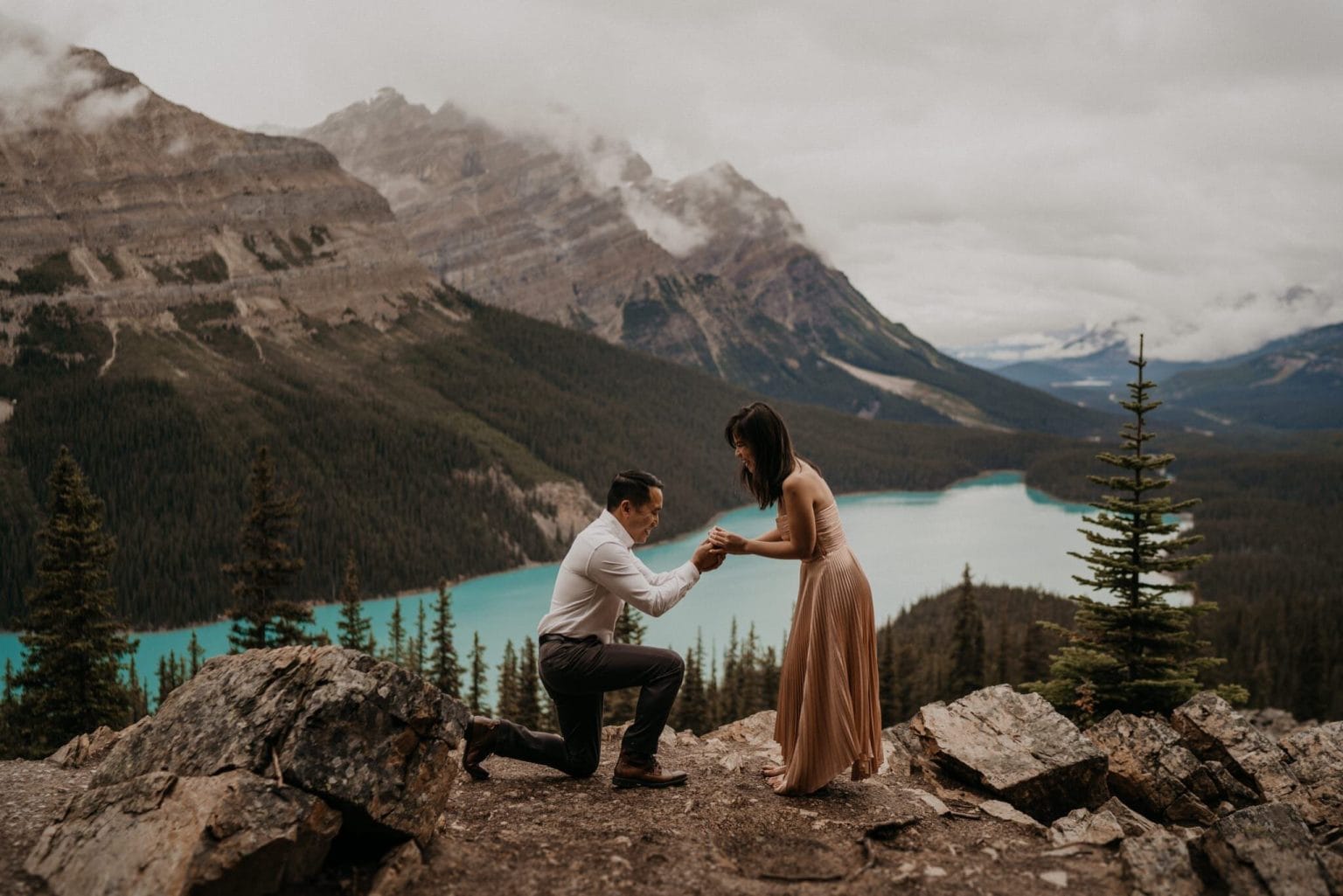 Surprise Banff Proposal & Engagement Photos | Henry Tieu Photography