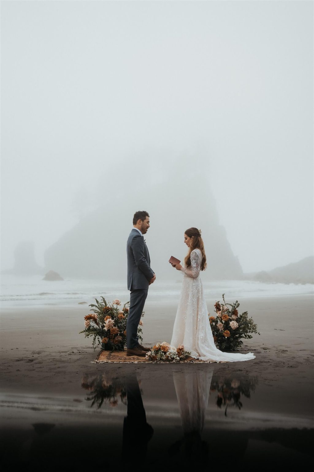 Moody Beach Weather While Eloping with Family | Henry Tieu Photography