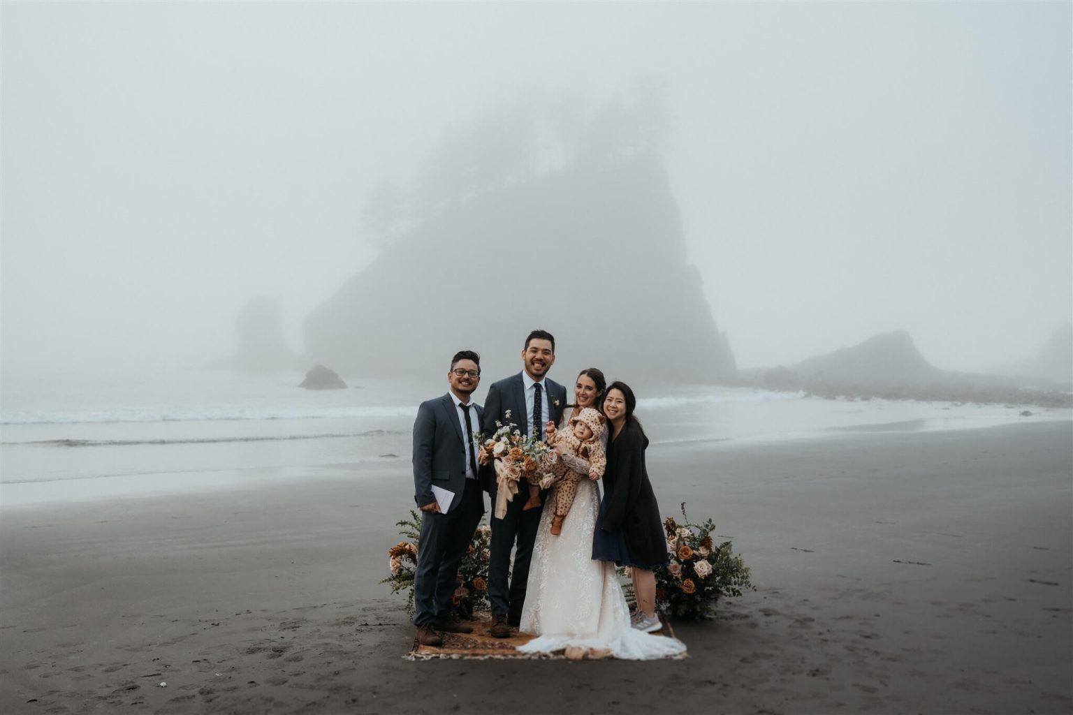 Moody Beach Weather While Eloping with Family | Henry Tieu Photography